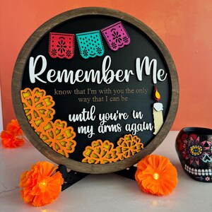 Round Ofrenda Sign, Day of the Dead, Recuerdame, Remember Me, Diá De ...