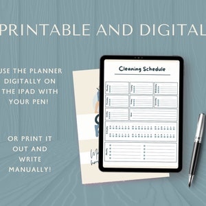 Cleaning Checklist Planner, Weekly House Chores, Digital Cleaning ...