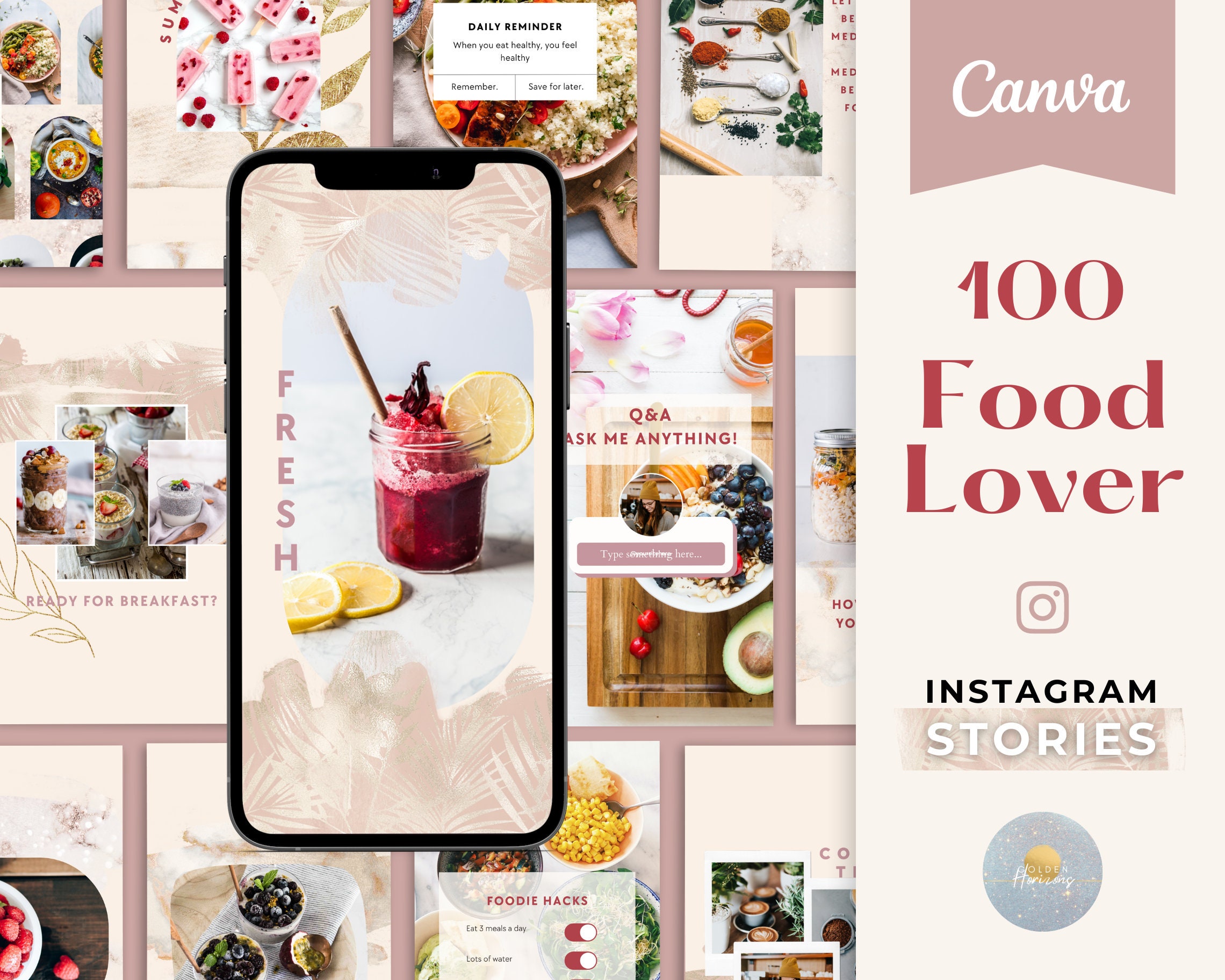 Food Blogger Social Media, Food Influencer Instagram Stories Template ...