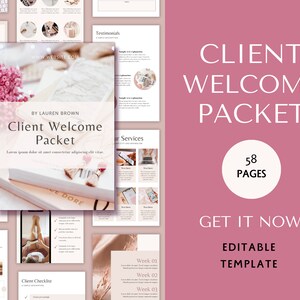 Client Welcome Packet Template, Client Onboarding Guide, Service and ...