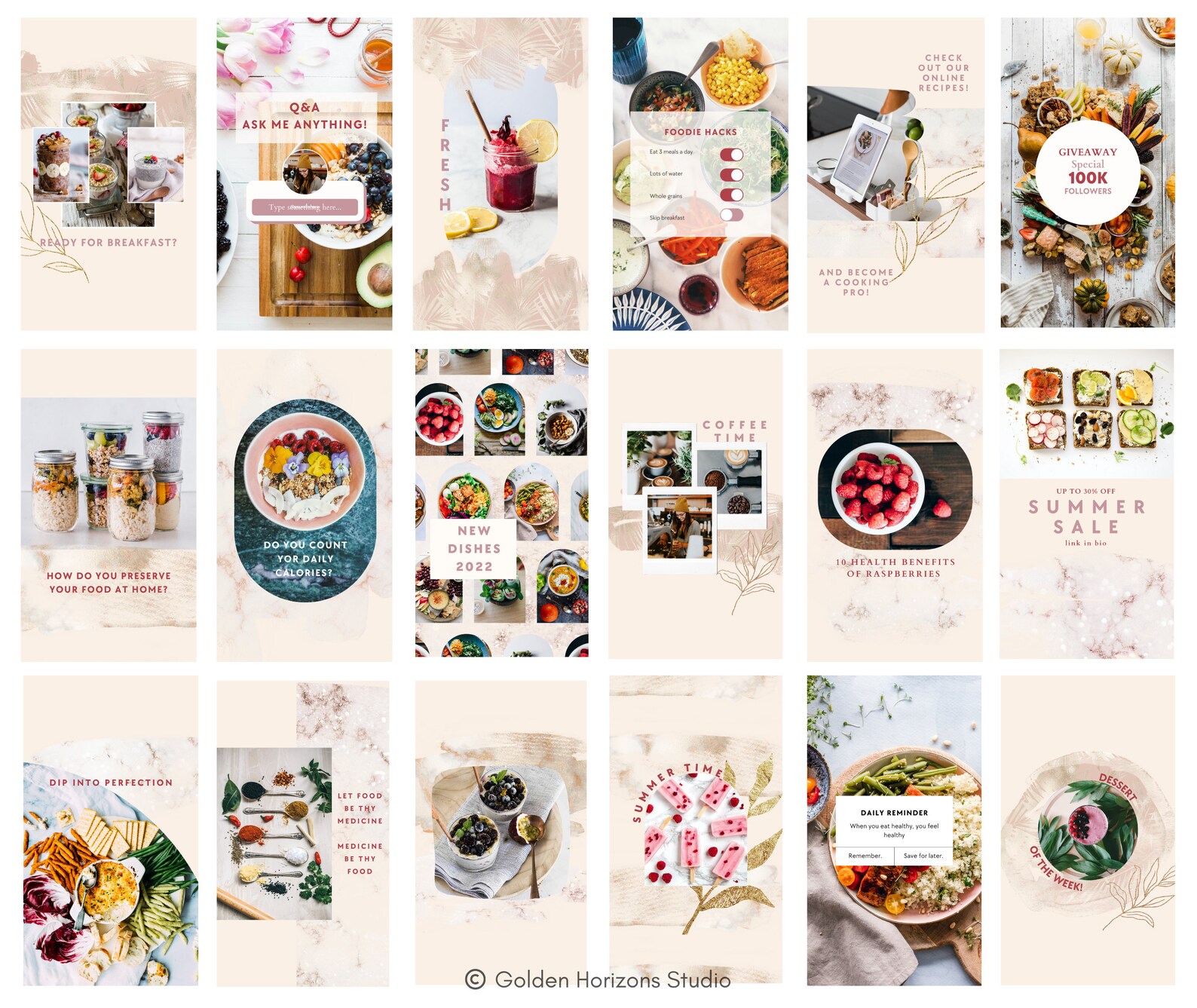 Food Blogger Social Media, Food Influencer Instagram Stories Template ...