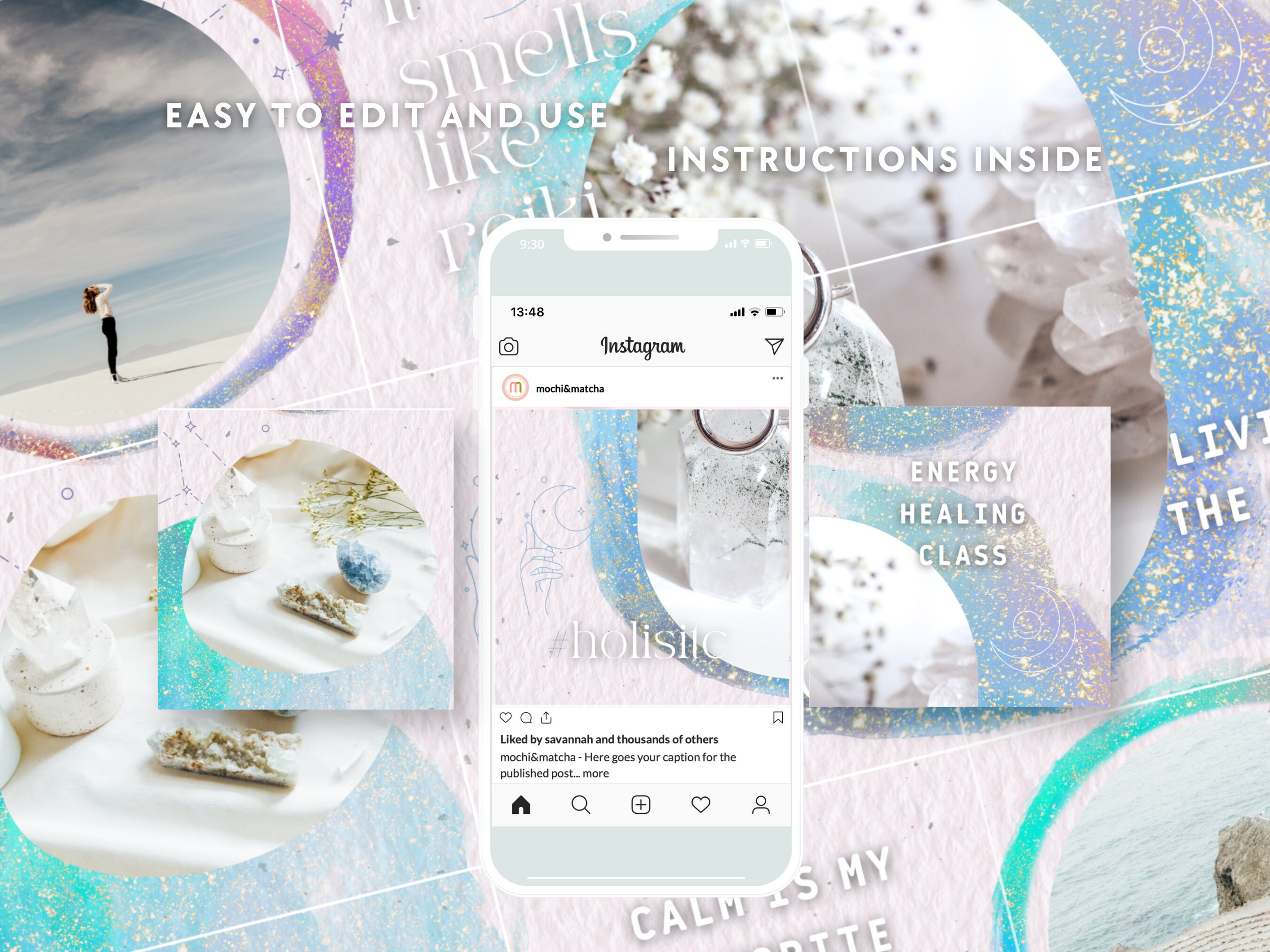 Moon Instagram Puzzle Template, Mystical Instagram Post, Esoteric ...
