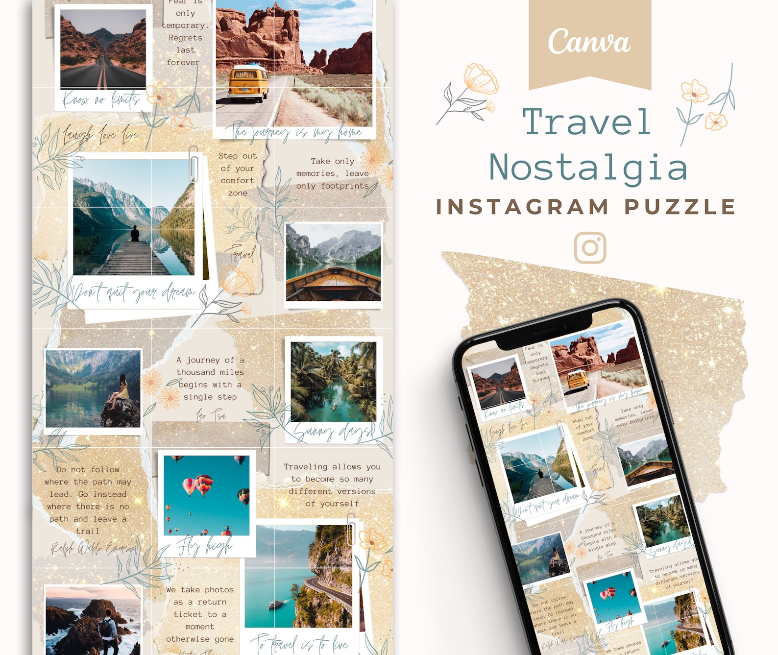 Wanderlust Instagram Template for Travel Agent | Travel Instagram ...