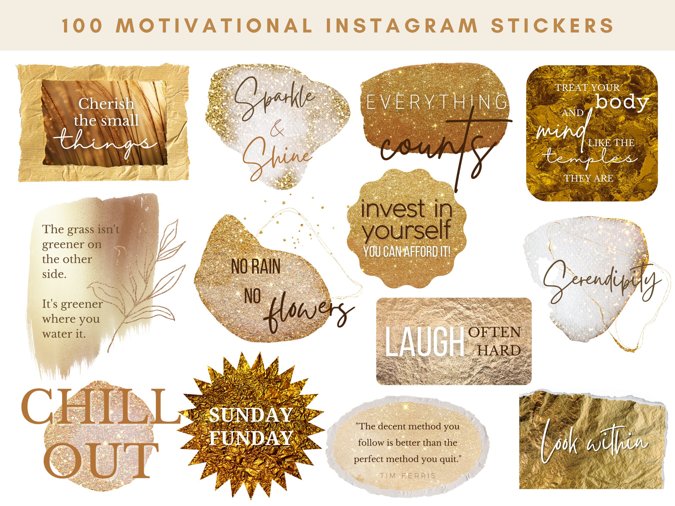 Everyday Instagram Story Stickers Pack, Instagram Sticker Bundle ...