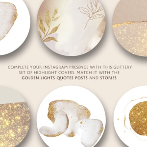 Abstract Gold Instagram Highlights Golden Shapes Instagram - Etsy