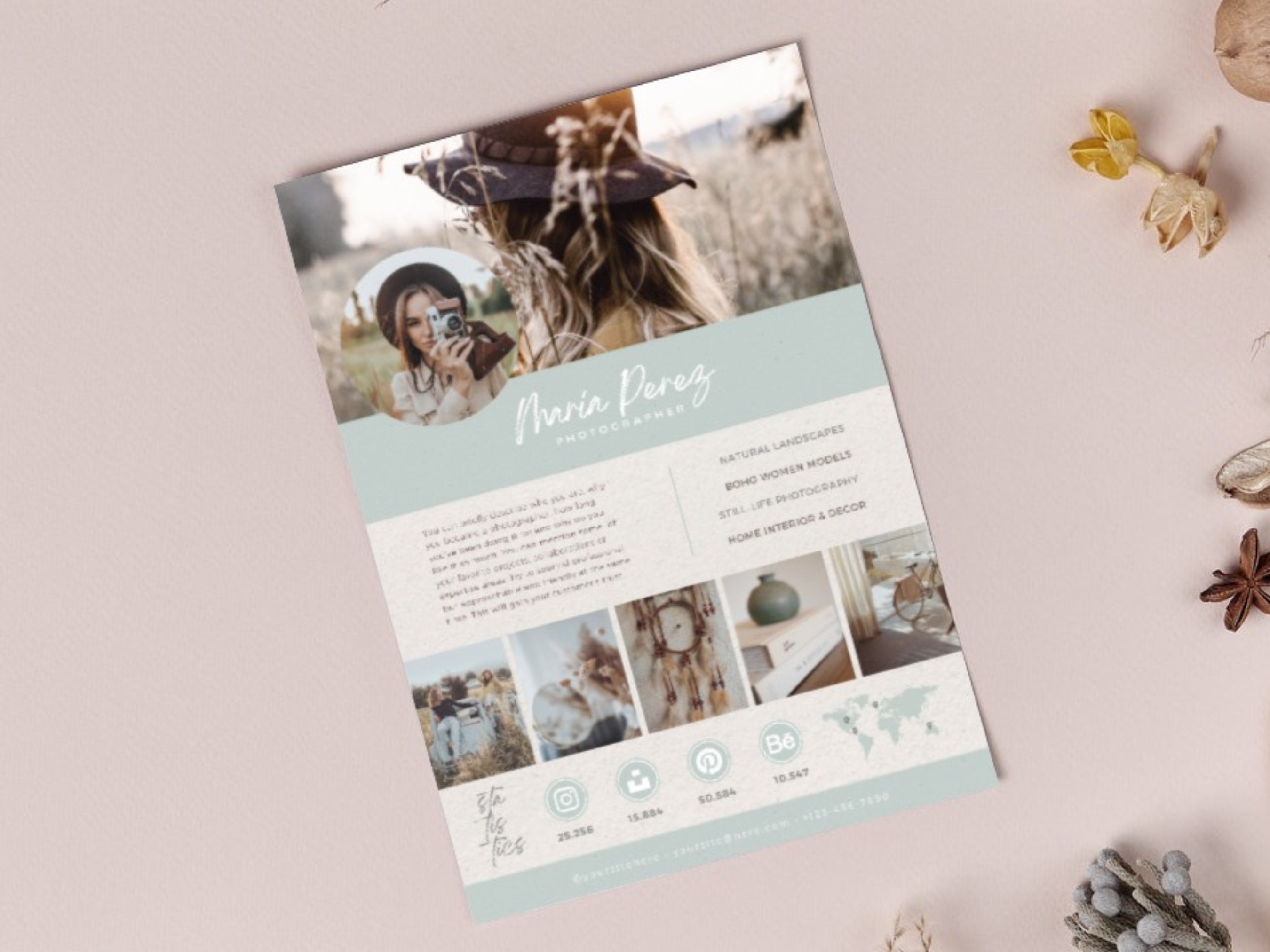 Photographer Media Kit Template for Canva, Photographer Branding Kit ...