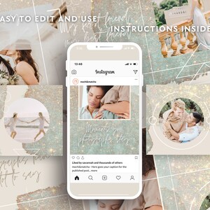 Instagram Bundle for Photographer, Instagram Templates Kit Gold ...