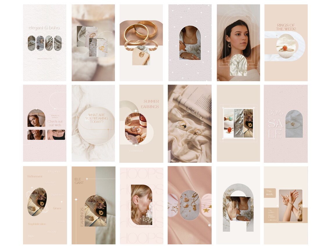 Jewelry Instagram Story Templates Jewellery IG Stories - Etsy