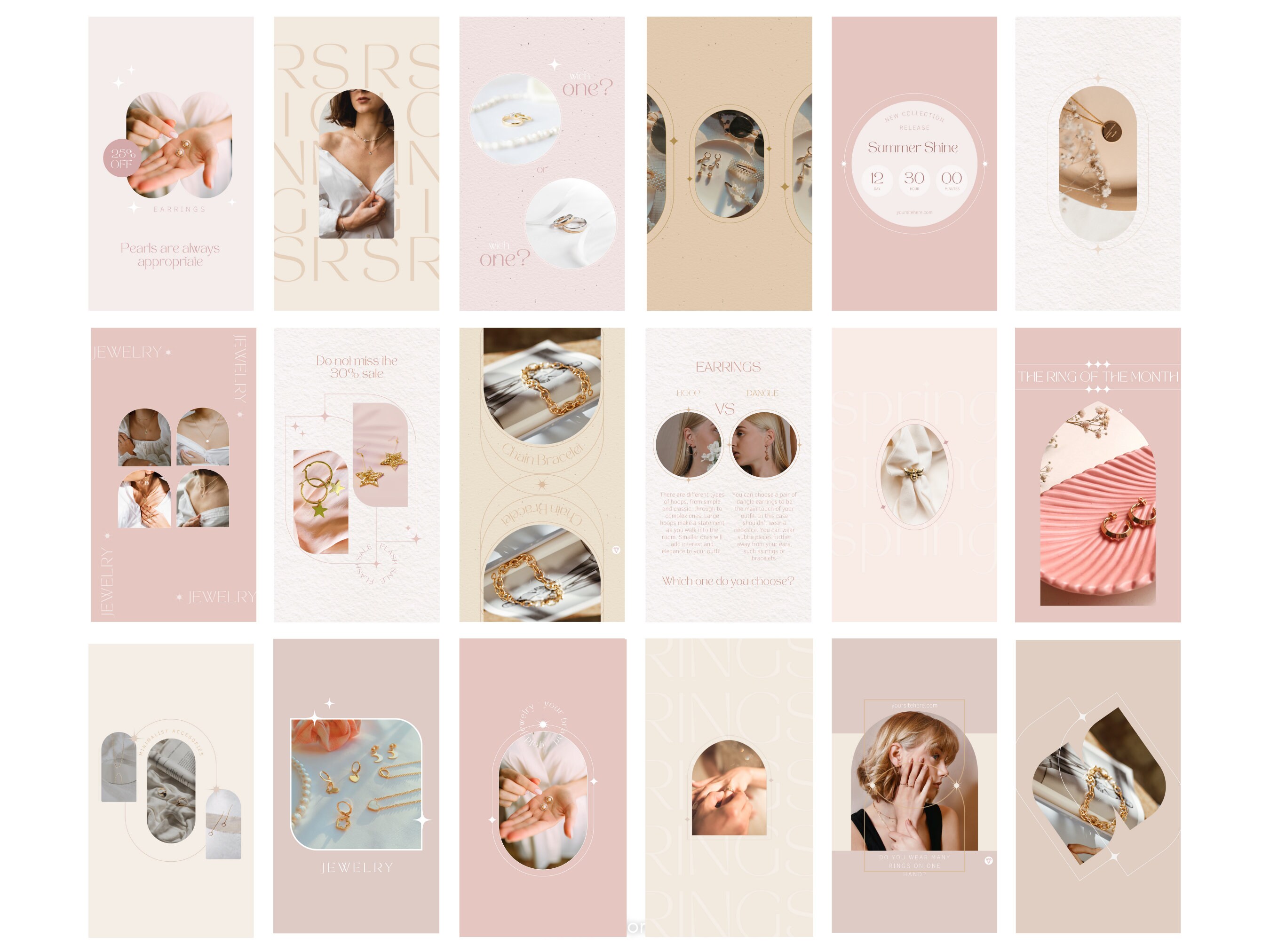 Jewelry Instagram Story Templates Jewellery IG Stories - Etsy