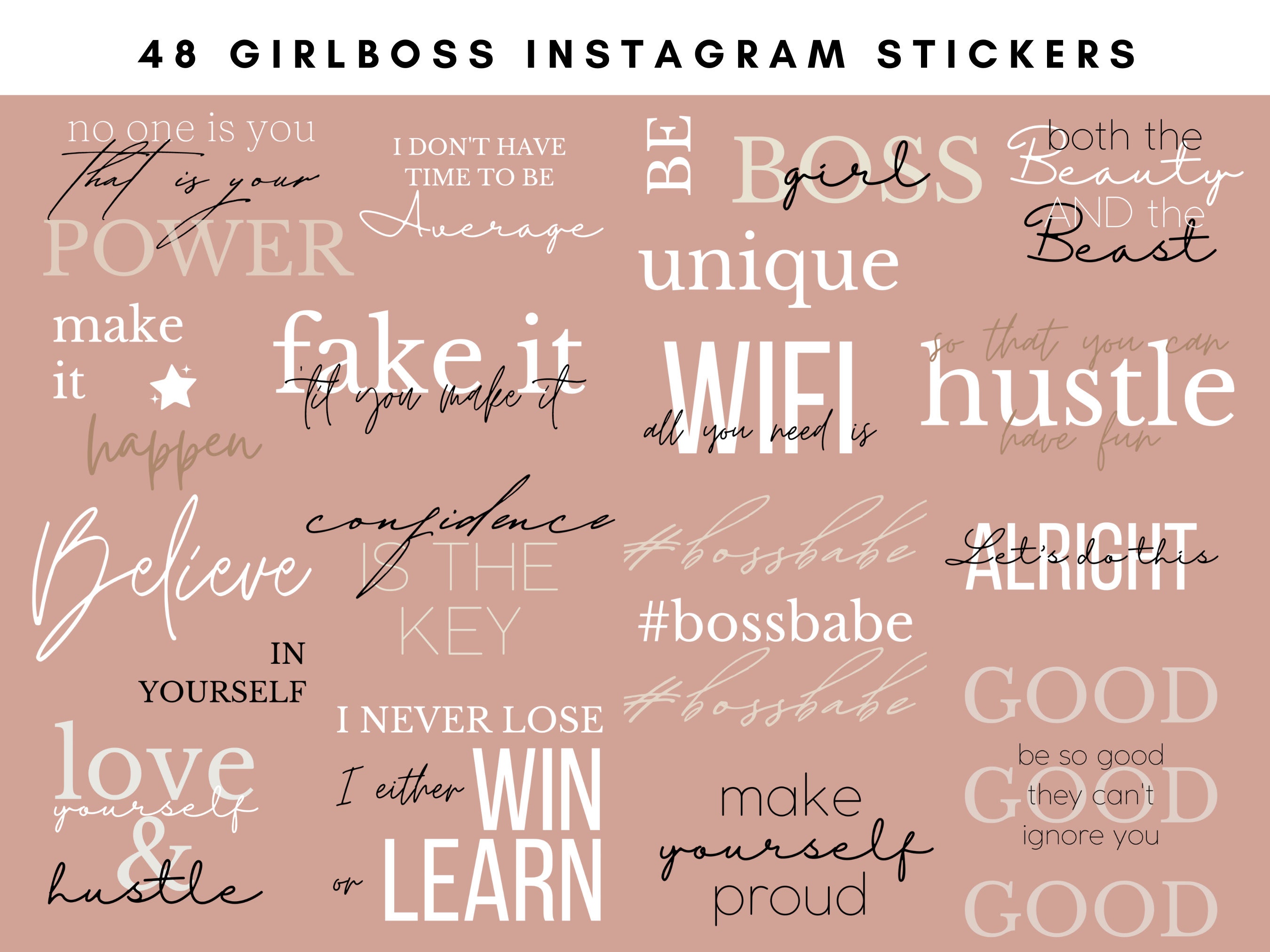 Everyday Instagram Story Stickers Pack, Instagram Sticker Bundle ...