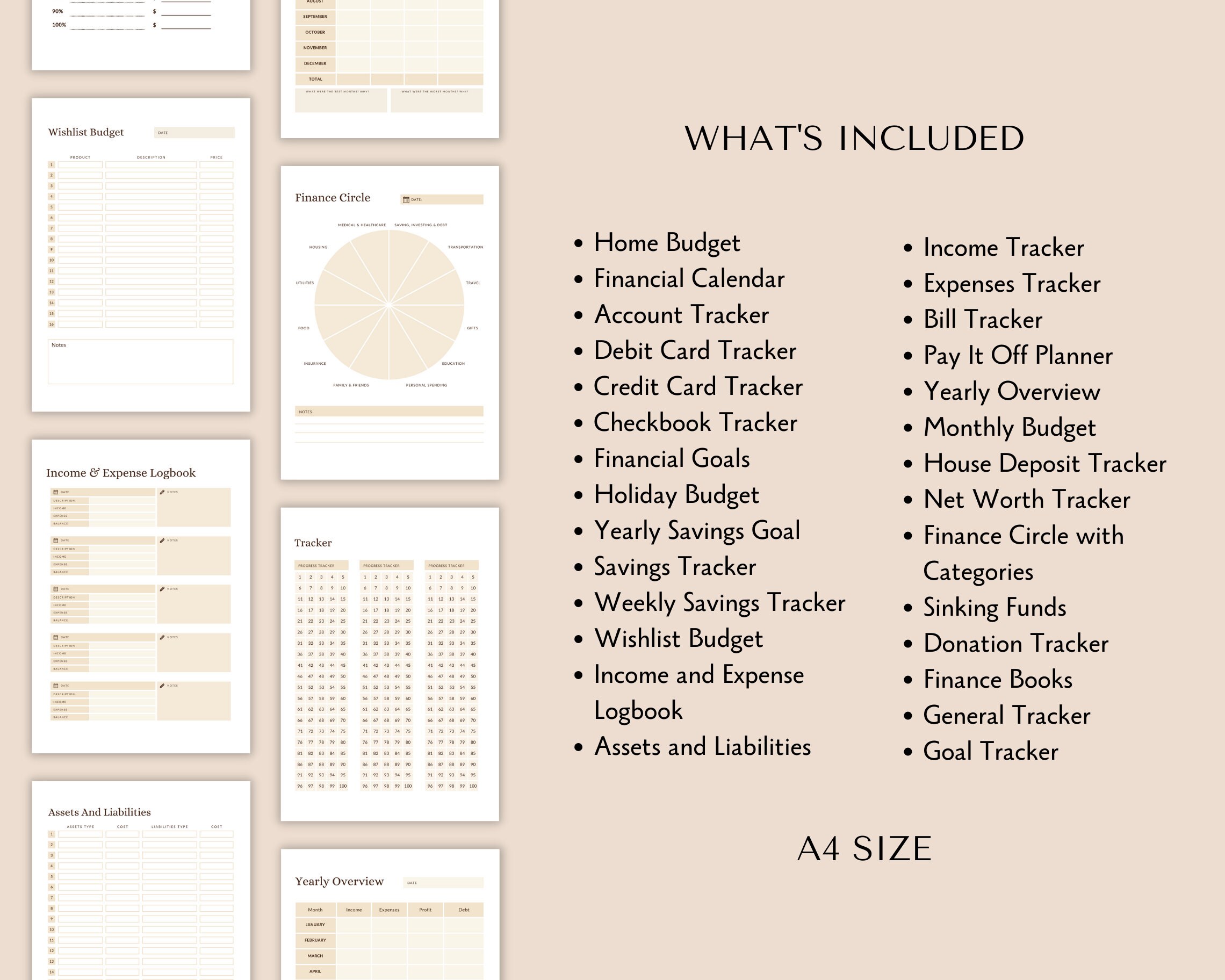 Financial Planner Printable, iPad Financial Planner, Digital Financial ...