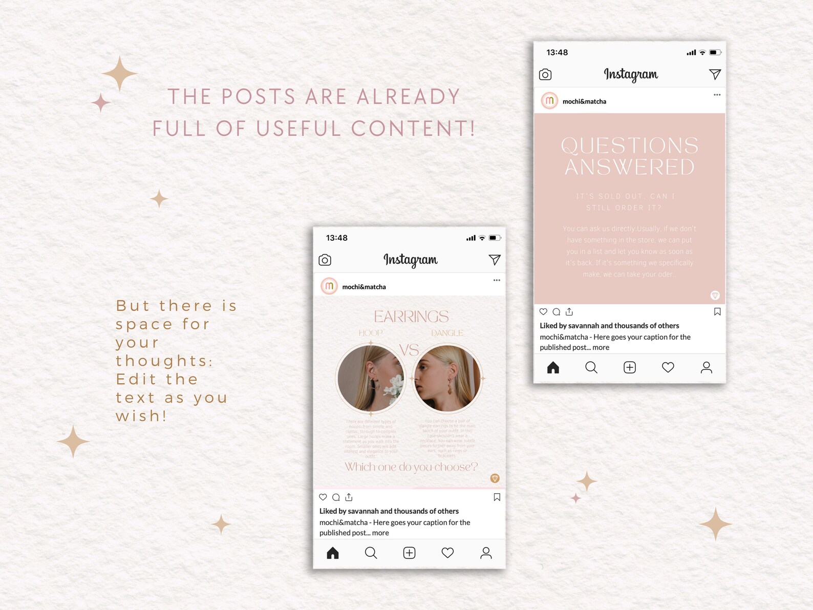 Jewellery Instagram Posts Jewelry Business Branding Necklace - Etsy