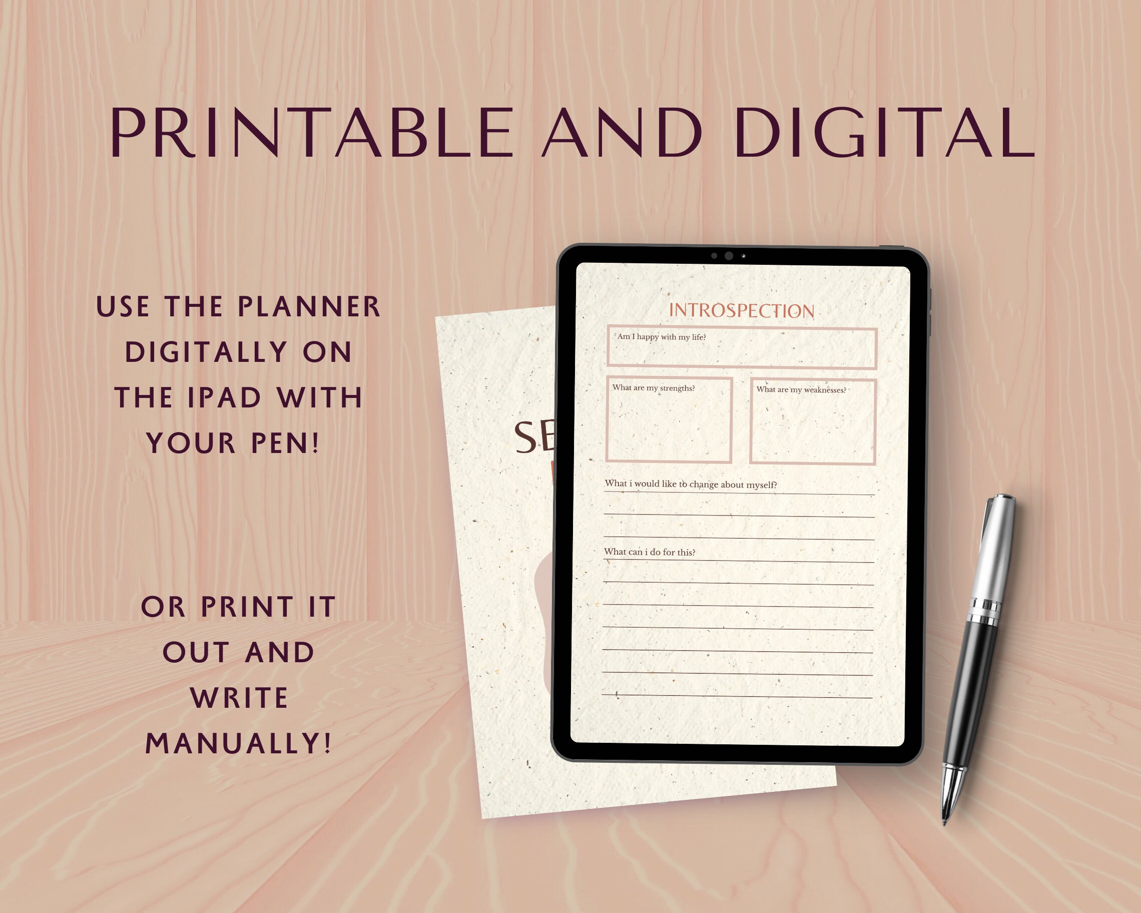 Self Care Planner Template and Workbook, Guided Self Care Journal ...