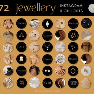 Black and Gold Instagram Highlight Covers, Jewellery Instagram Story ...