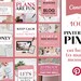 Pink Pinterest Pin Templates, Pinterest Pins Bundle, Blogger Pinterest ...