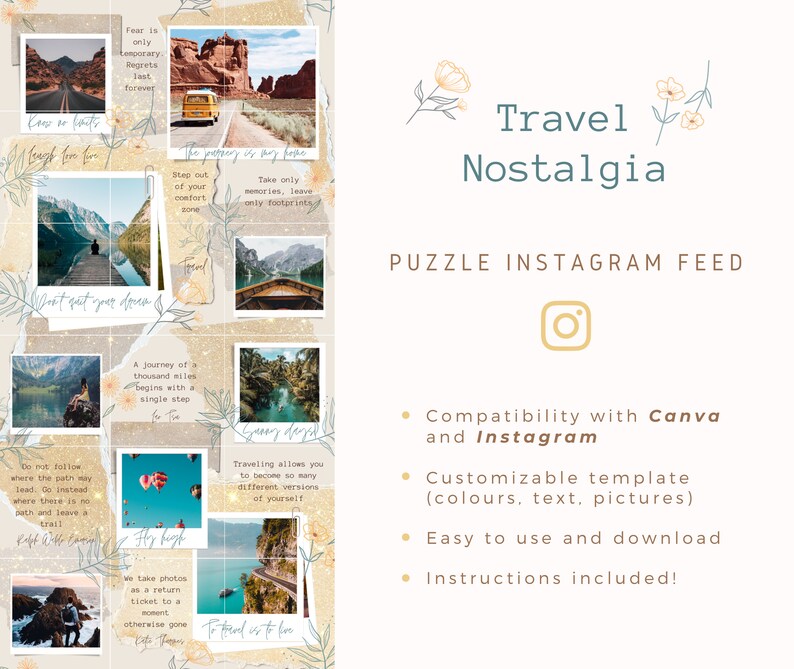 Wanderlust Instagram Template for Travel Agent | Travel Instagram ...