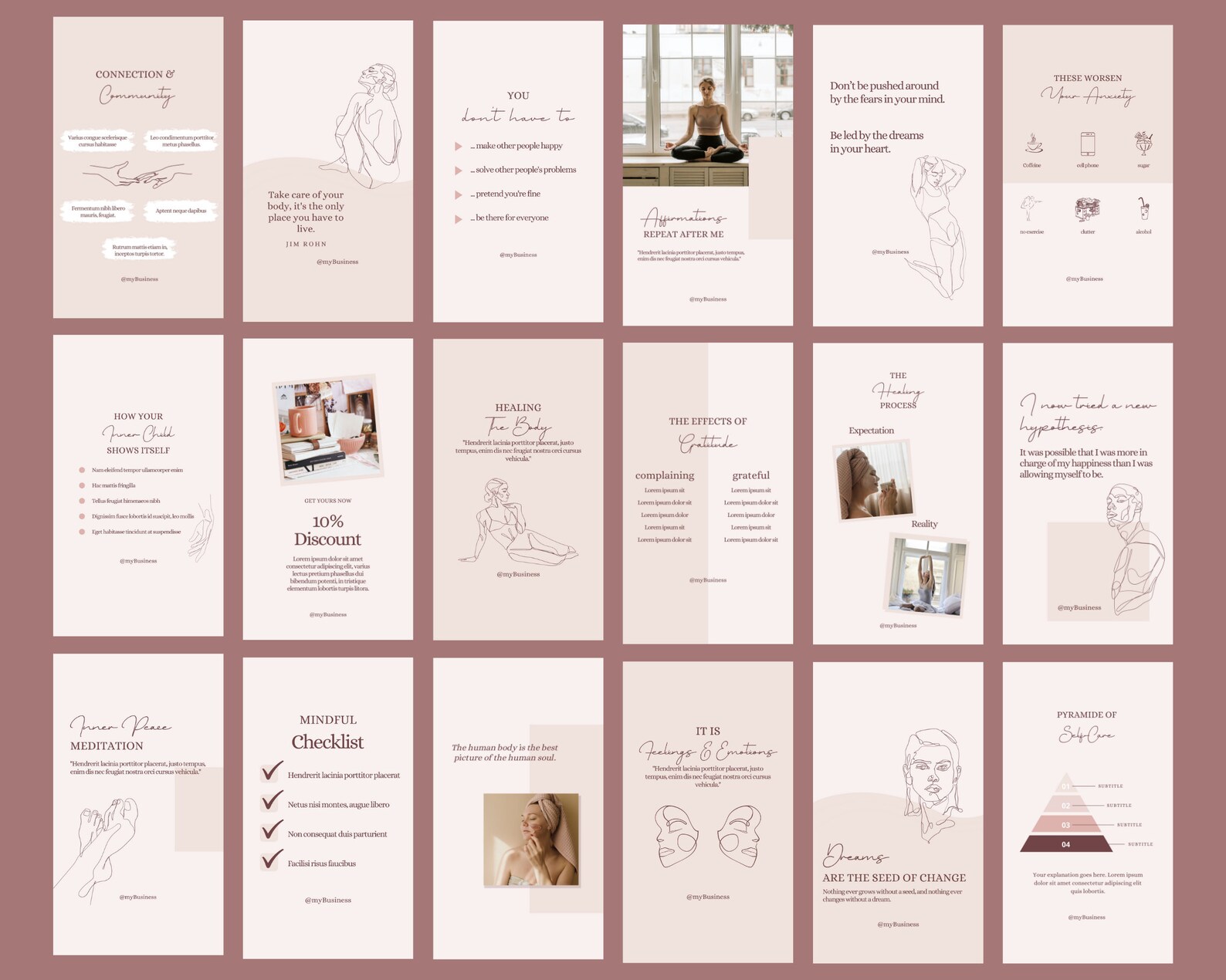 Coach Instagram Story Templates, Inner Child Healing Template, Self ...