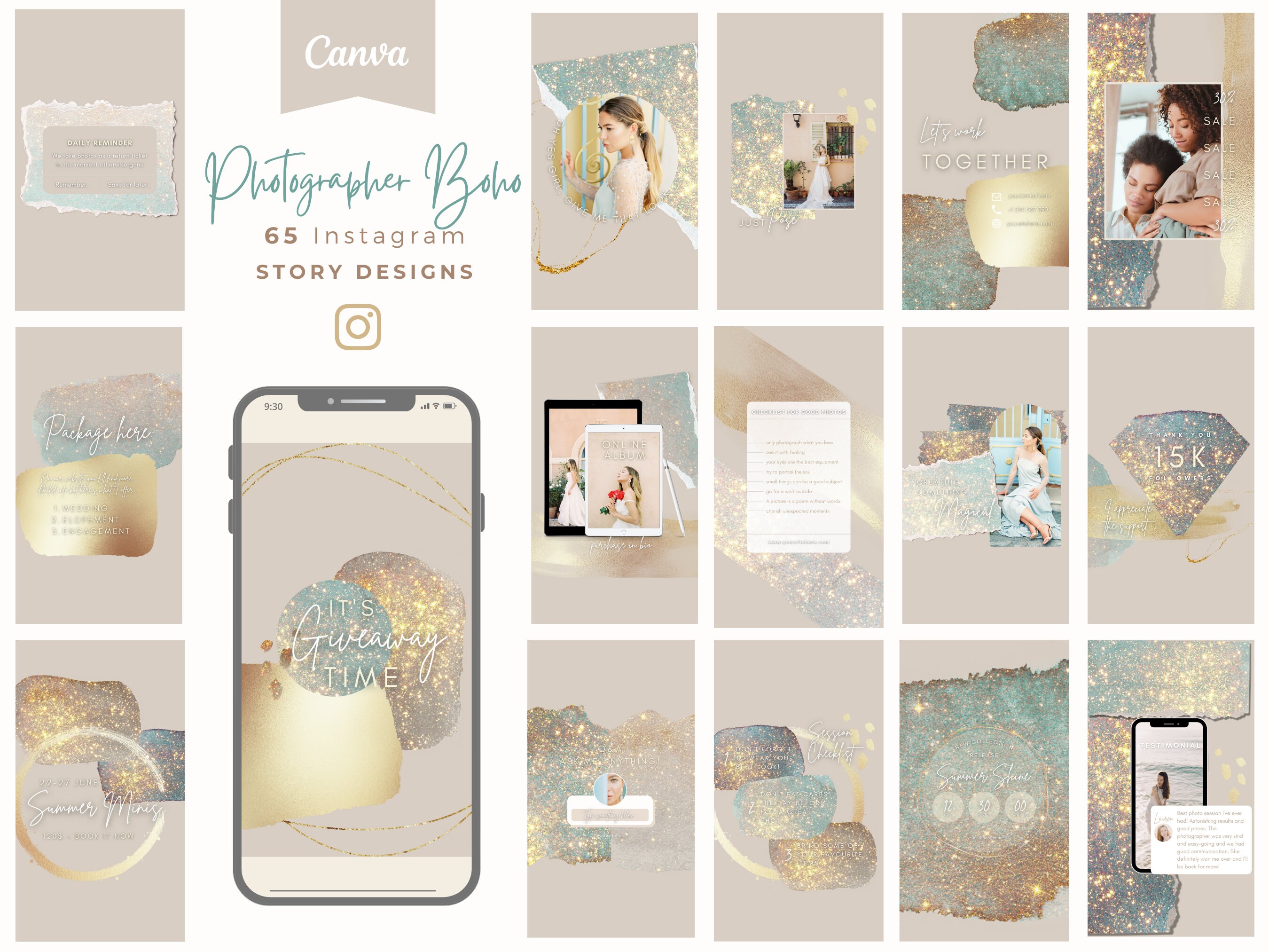 Instagram Bundle for Photographer Instagram Templates Kit - Etsy