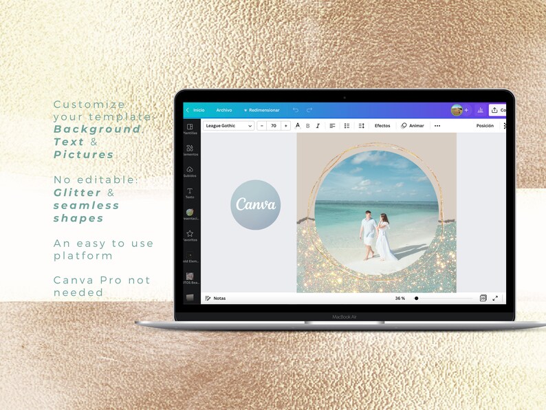Instagram Bundle for Photographer, Instagram Templates Kit Gold ...