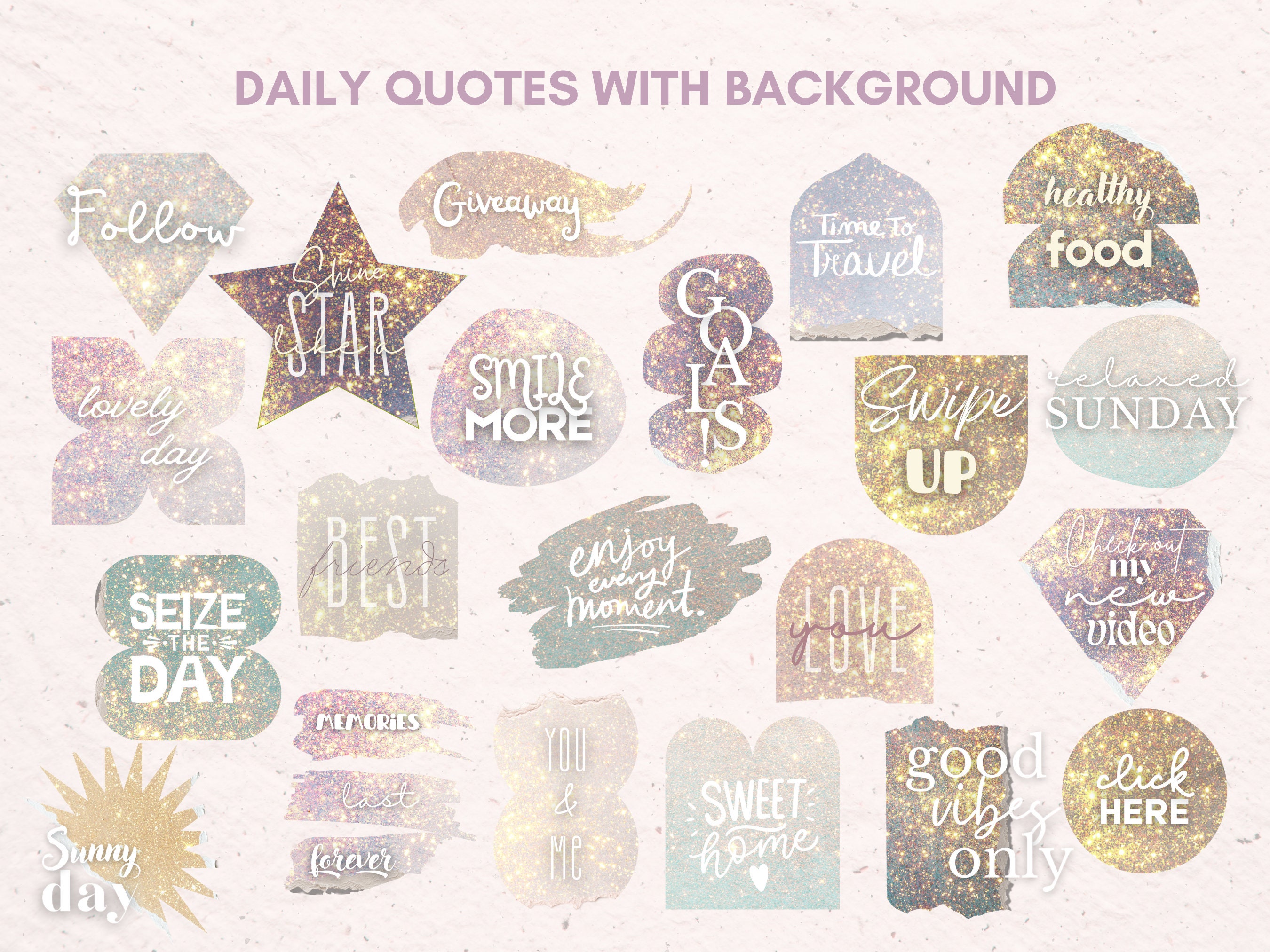 Everyday Instagram Story Stickers Pack, Instagram Sticker Bundle ...