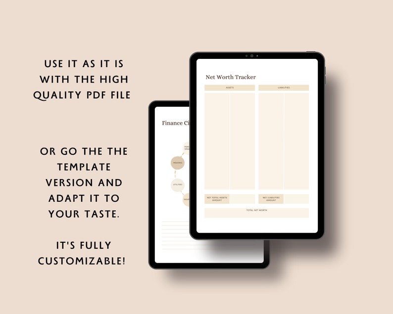 Financial Planner Printable, iPad Financial Planner, Digital Financial ...