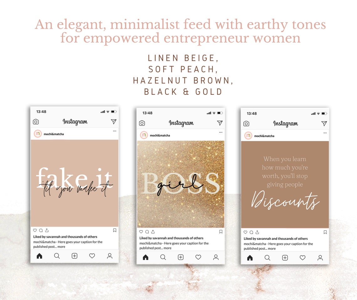 Girl Boss Quotes Instagram Templates Empowerment Business - Etsy