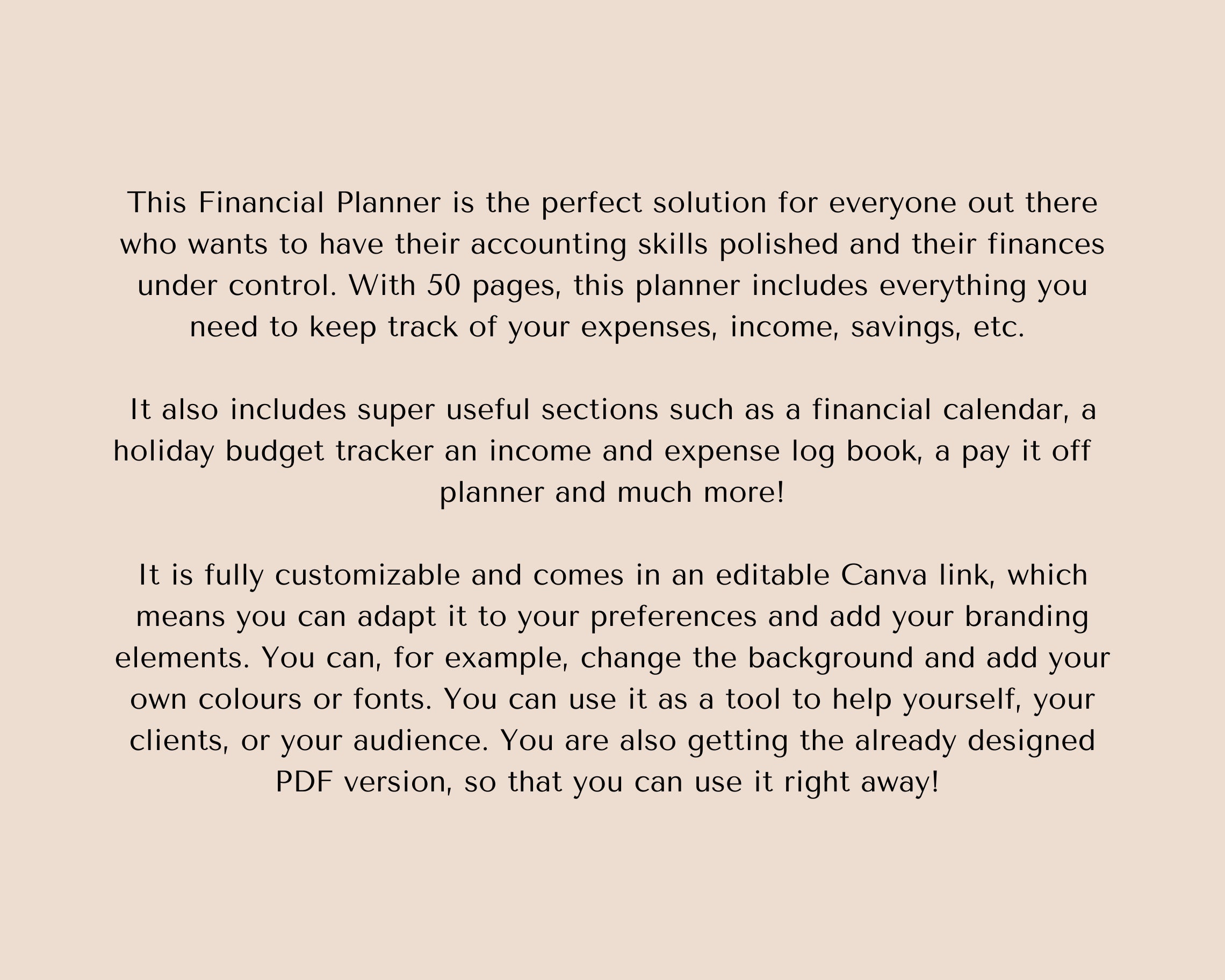 Financial Planner Printable, iPad Financial Planner, Digital Financial ...