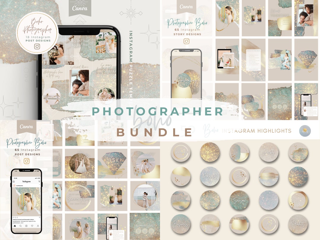Photographer Social Media Kit, Photographer Instagram Templates ...