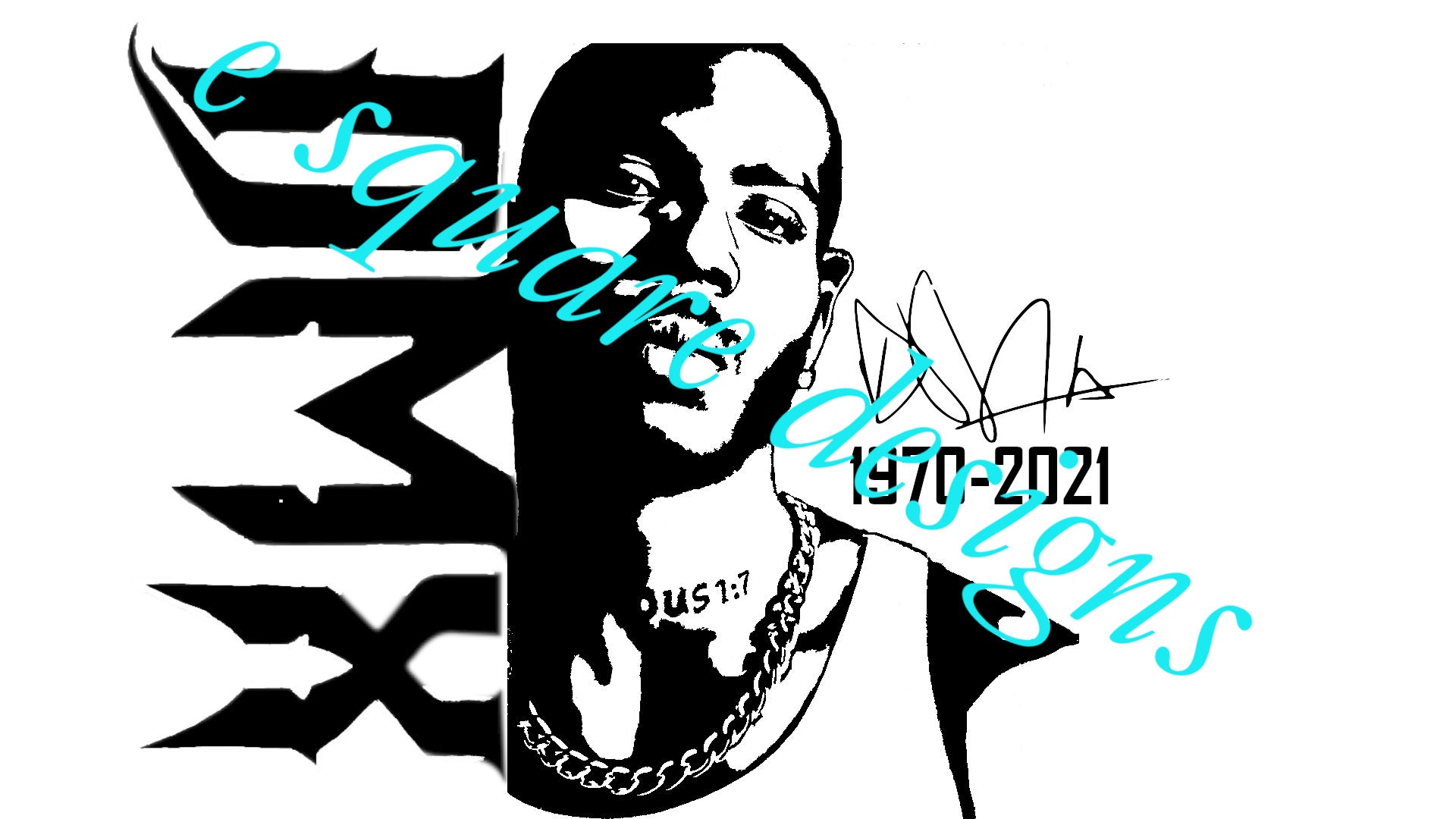 DMX SVG Vector Cut File RIP X With Signature and Logo - Etsy