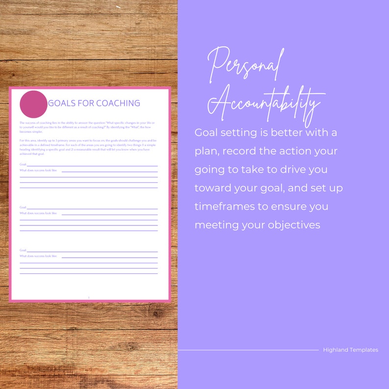 Coaching Template Plan, Personal Development, Coaching Goals, Habit ...