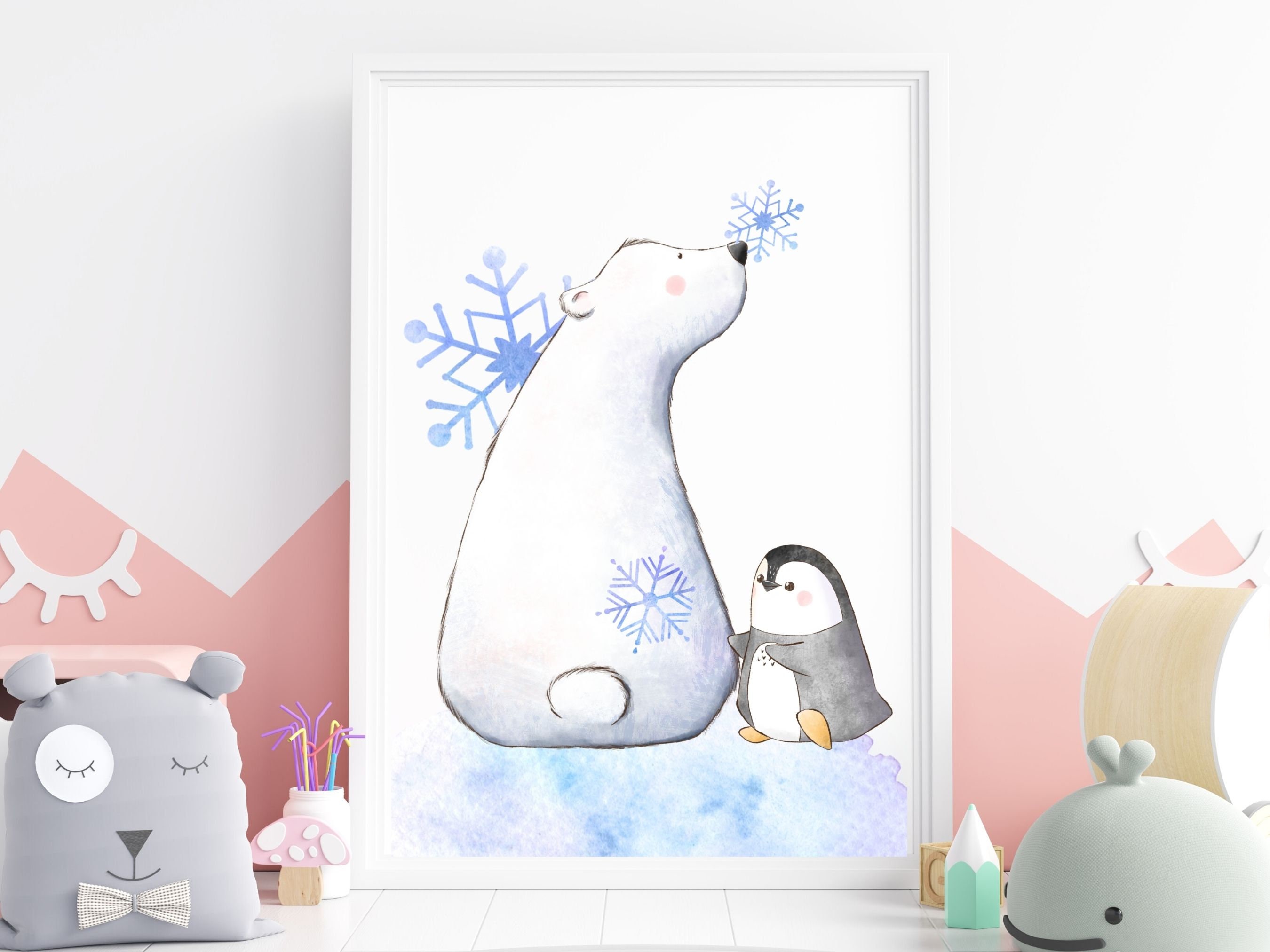 Set of 3 Winter Pictures Artic Animals Instant Download - Etsy