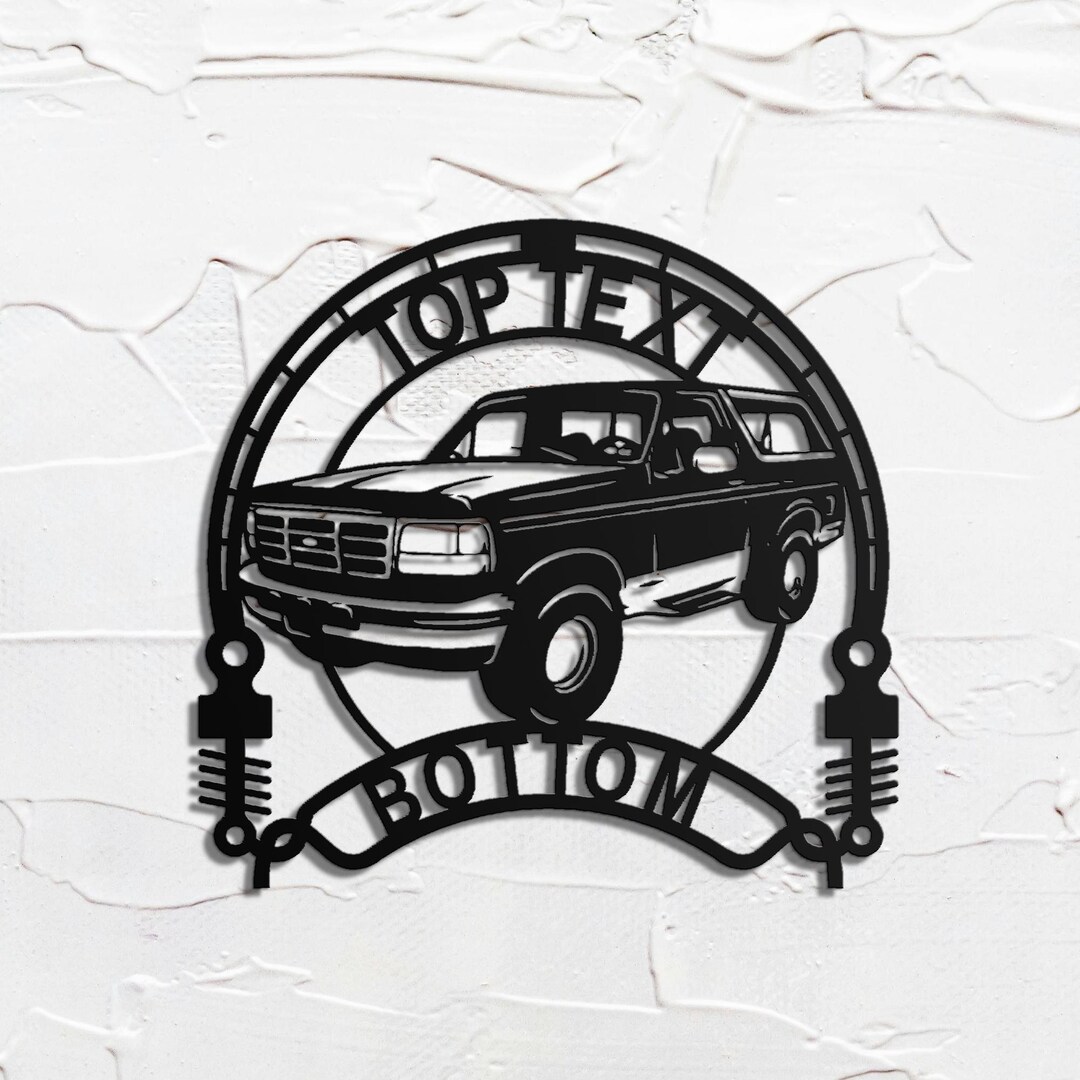 1995 Ford Bronco Metal Sign | Custom Garage Wall Art - Etsy