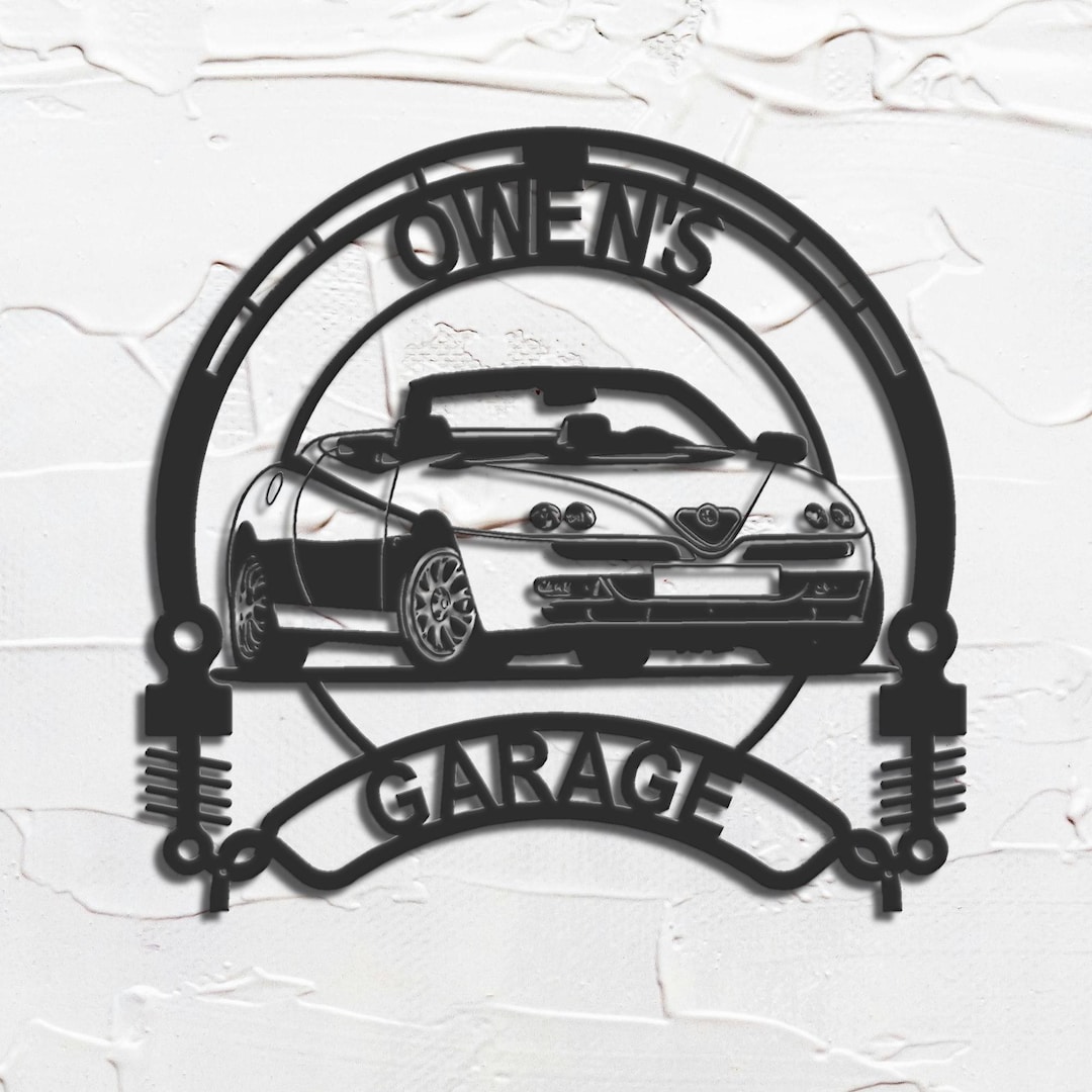 Alfa Romeo Spider Type 916 Personalized Sign | Metal Wall Art | Custom ...