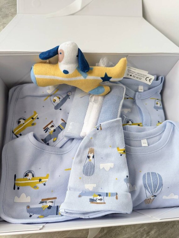 Luxury Baby Boy Plane Gift Set With Teddy Toy Baby Shower - Etsy
