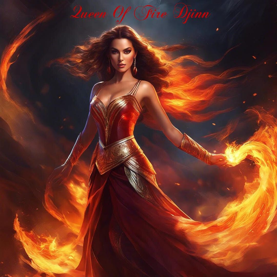 Queen Djinn Controls Fire HUGE Success Fame Business Victory Triumph - Etsy