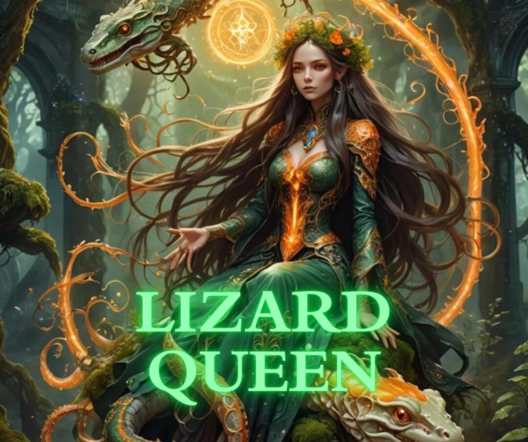 Lizard Queen Jinn Reptilian Djinn Healer Gifts - Etsy
