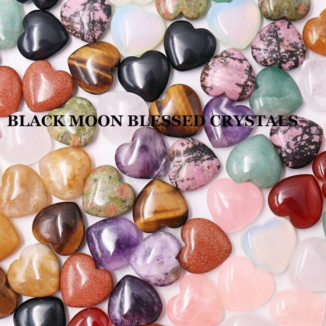 BLACK MOON Blessed Crystals Full Moon Wishes Granted X 100 White Witch ...