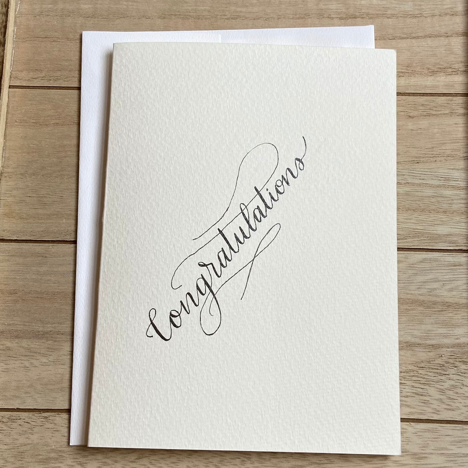 Calligraphy Congratulations Card - Etsy