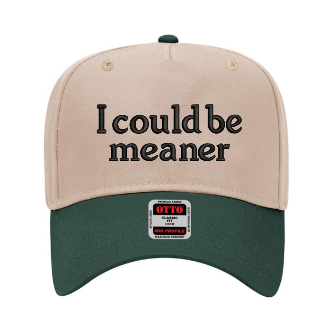 I Could Be Meaner Hat Embroidery Design: Funny Slogan (digital Download ...