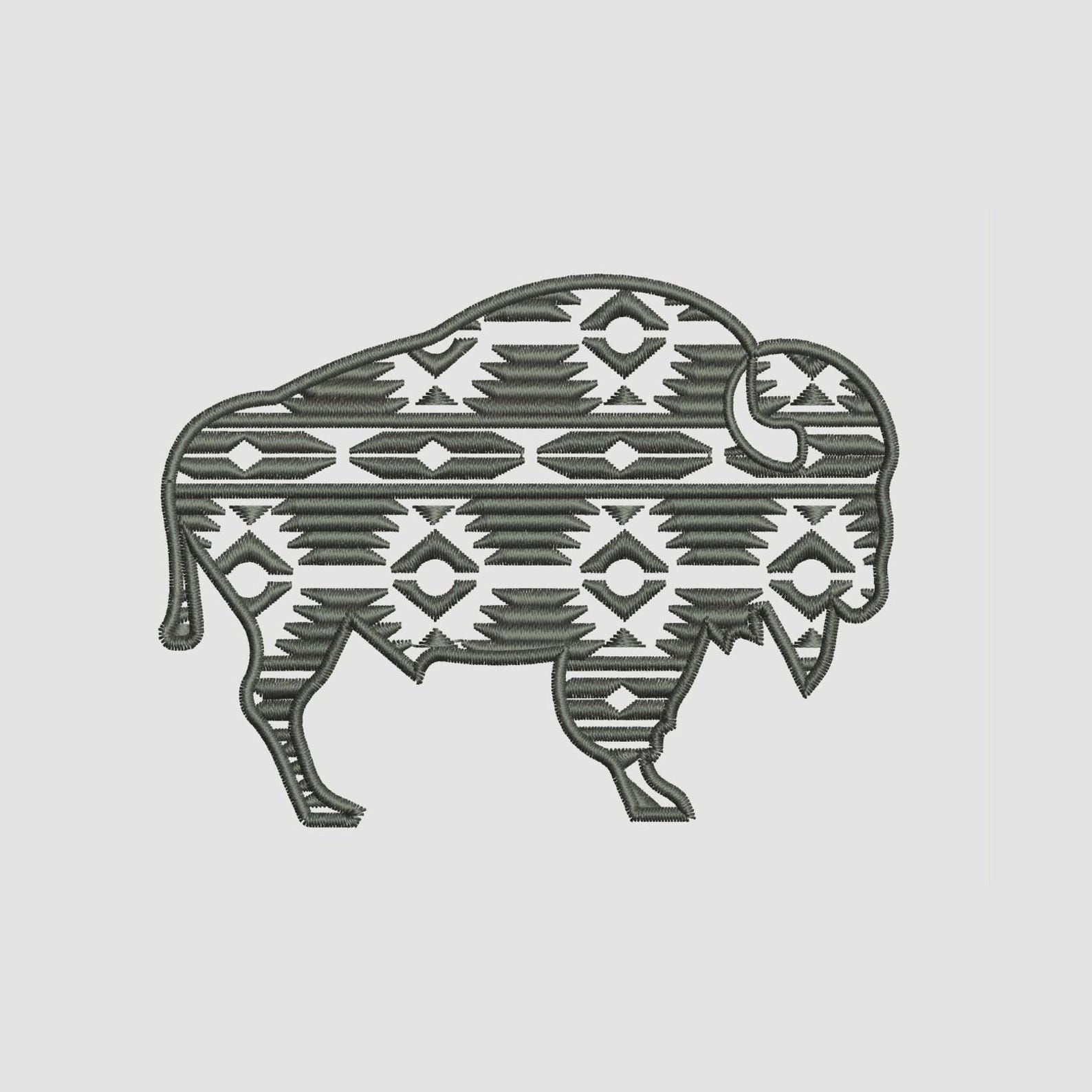 Aztec Buffalo Hat Embroidery Design: Machine Embroidery File - Etsy