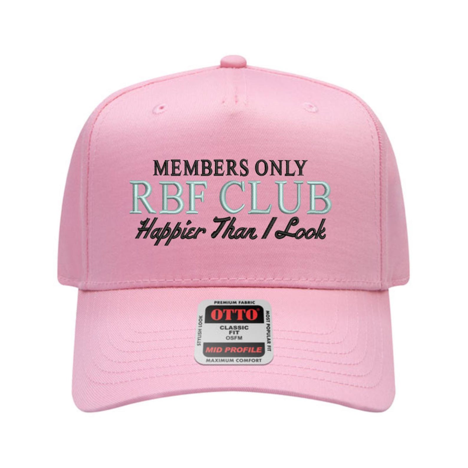 Members Only RBF Club Flat Embroidery File: Golf Hat Design (digital ...