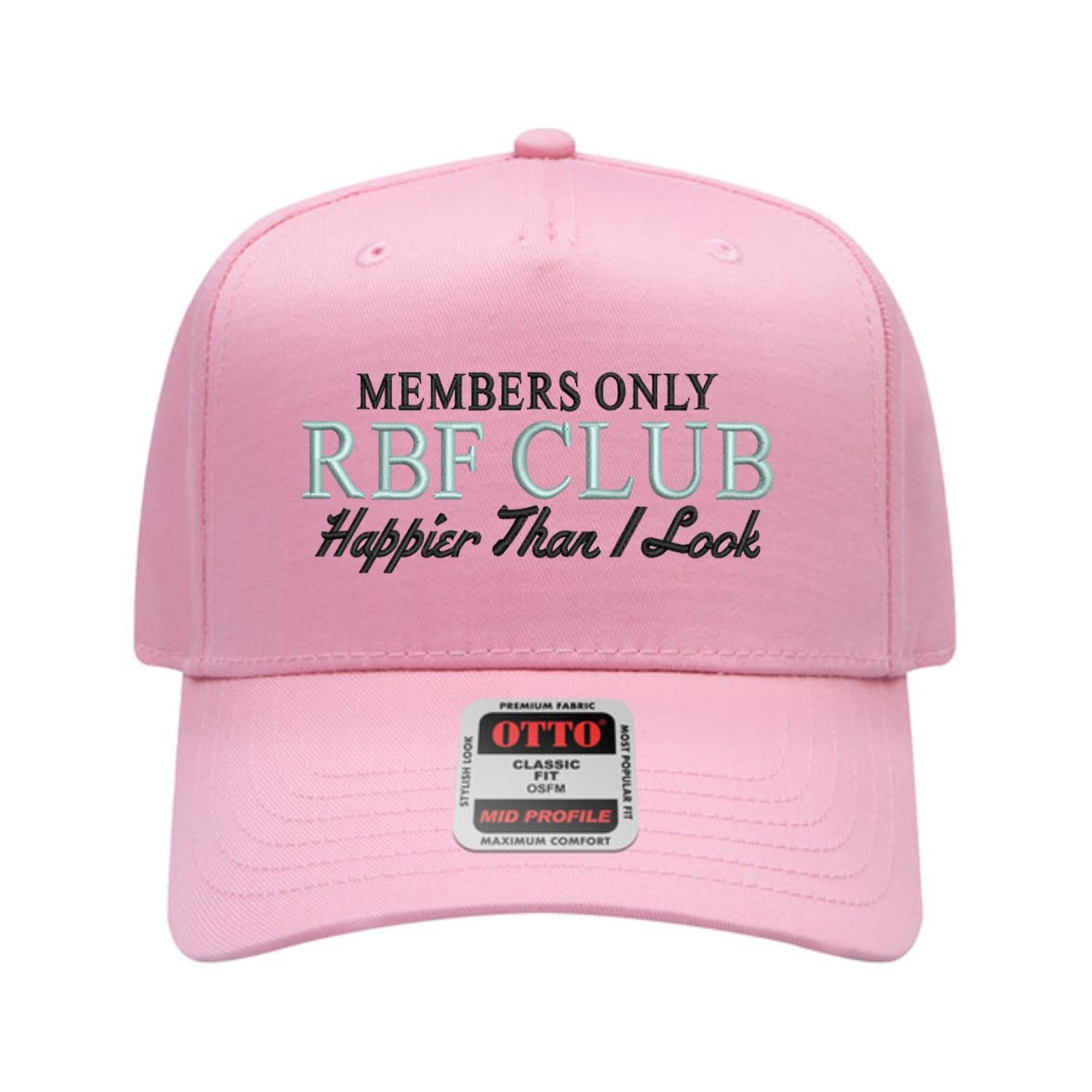 Members Only RBF Club Flat Embroidery File: Golf Hat Design (digital ...
