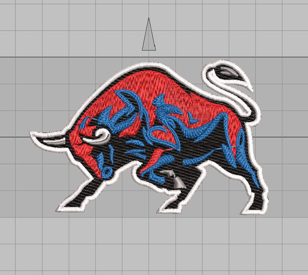 Bull Embroidery Design: Full Body Hat File (digital Download) - Etsy