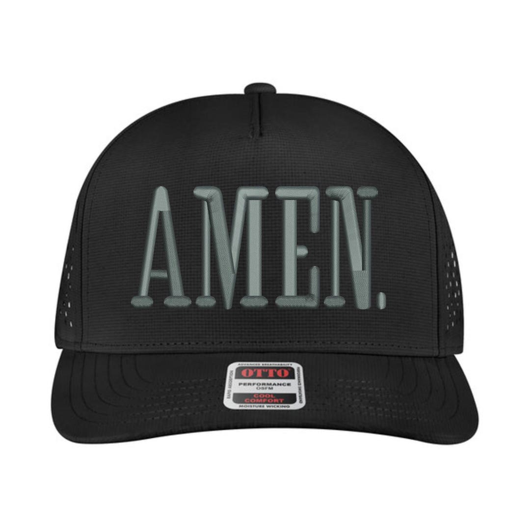 AMEN Puff Embroidery File for Hat (digital Download) - Etsy