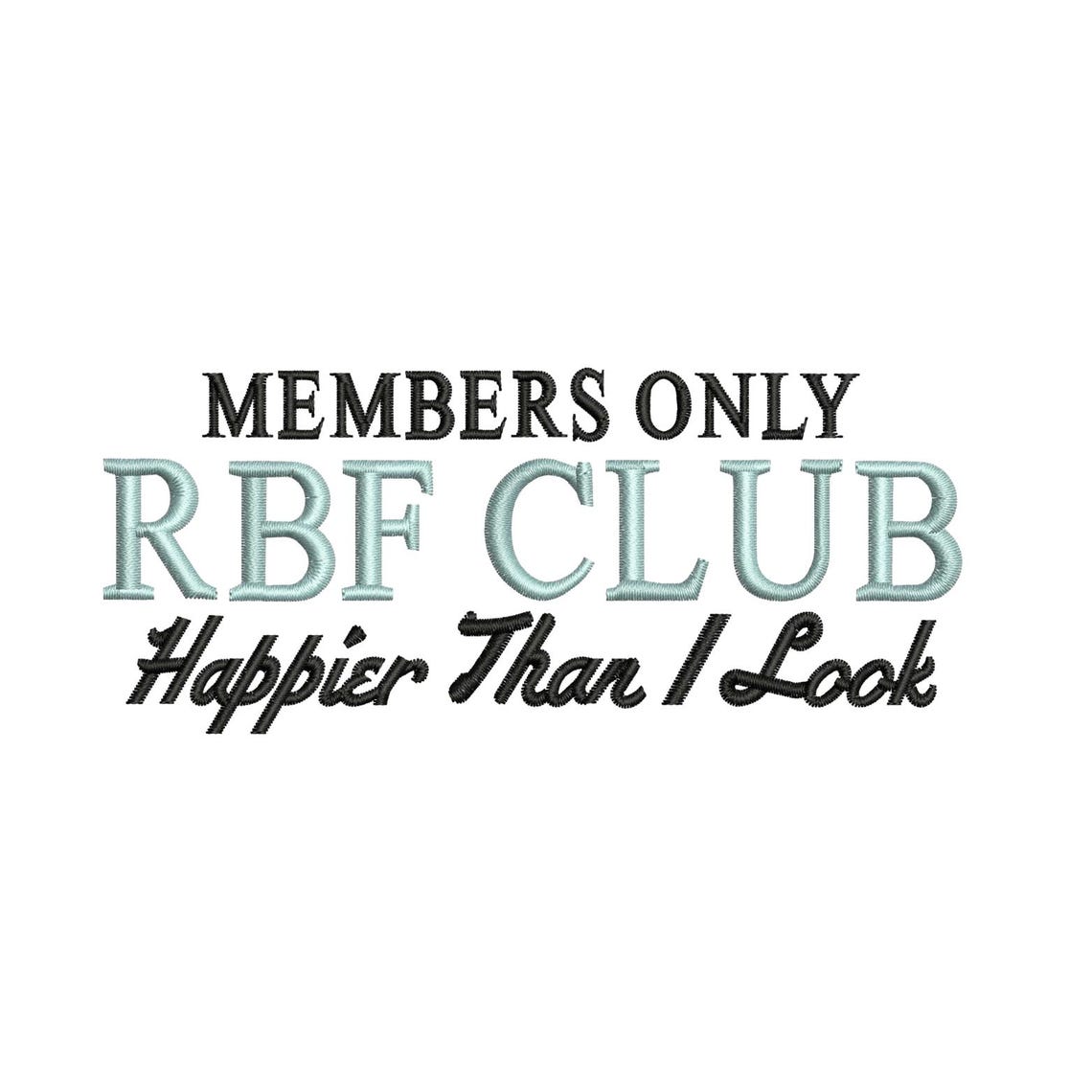 Members Only RBF Club Flat Embroidery File: Golf Hat Design (digital ...