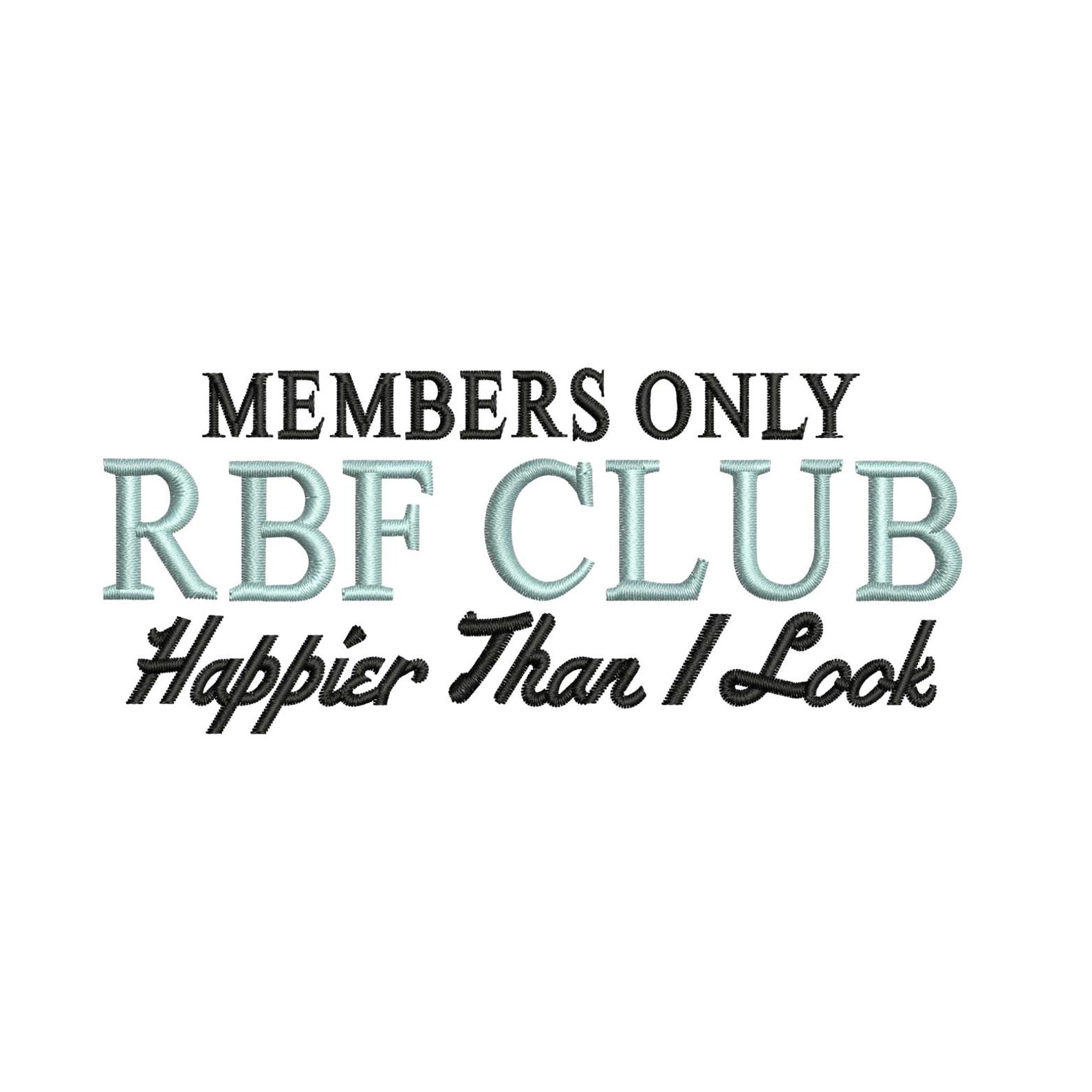 Members Only RBF Club Flat Embroidery File: Golf Hat Design (digital ...