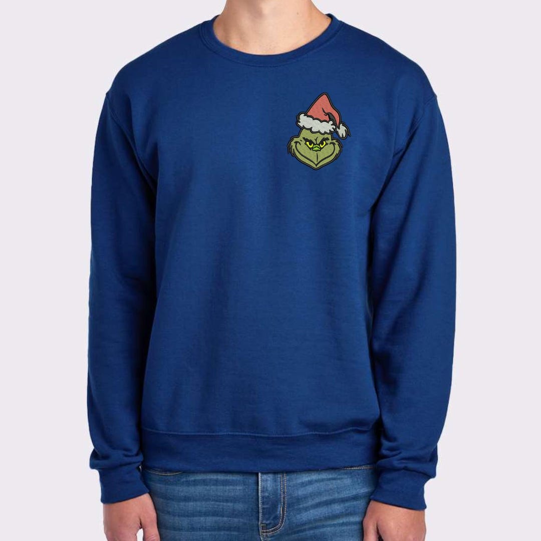 Grinch Embroidery File for Pocket- Grinch Embroidery - Grinch Pocket ...
