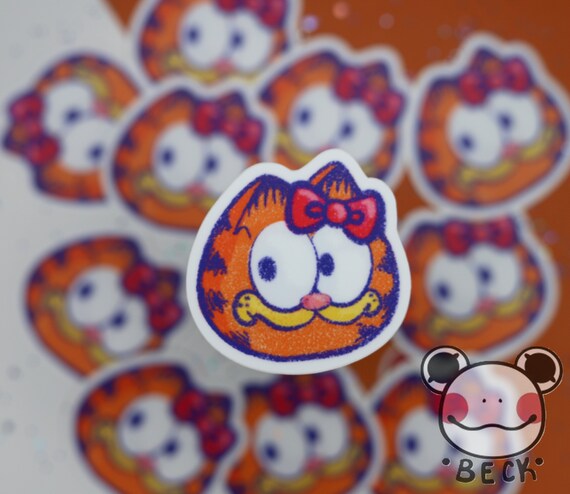 Garfield Hello Kitty Sticker - Etsy