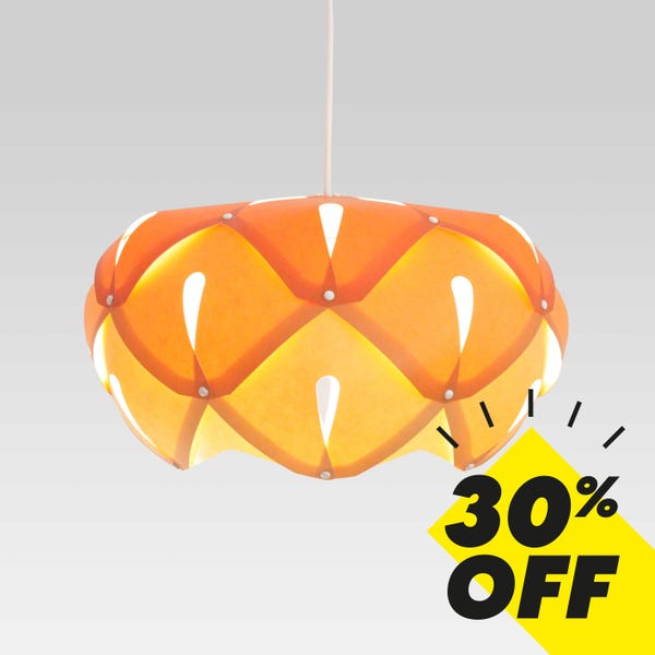 Orange Lampshade - Etsy UK