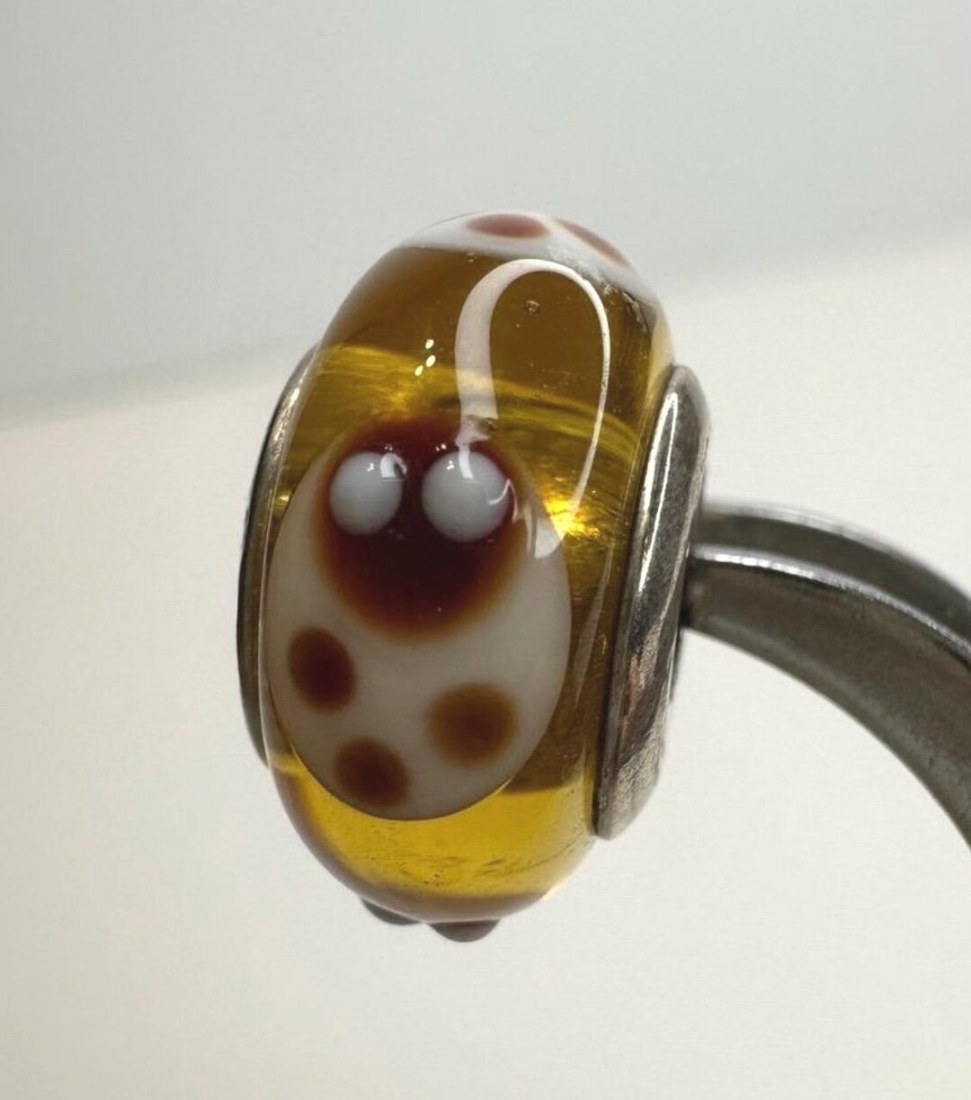 Pandora Retired Ladybug Murano Rare Amber Color 925 Ale - Etsy